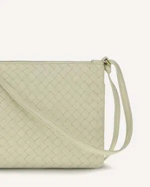 Bottega Veneta Intrecciato Shoulder Bag - Cream