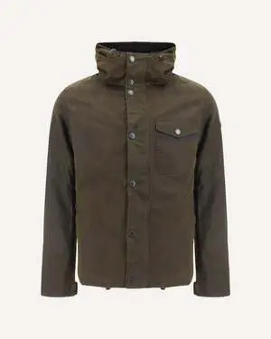 Barbour Hooded Jacket With Chest Pocket And Snap Button Closure - Green