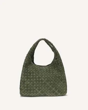 Bottega Veneta Large Campana Shoulder Bag - Green