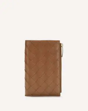 Bottega Veneta Lambskin Wallet - Brown
