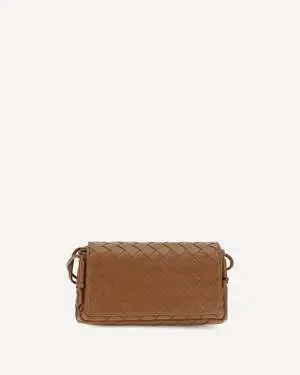 Bottega Veneta Intrecciato Shoulder Bag - Brown