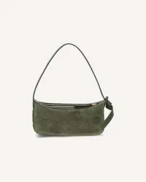 Bottega Veneta Nodo Shoulder Bag In Suede And Nappa Leather - Green