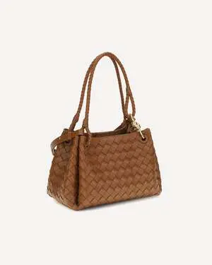 Bottega Veneta Intrecciato Shoulder Bag - Brown