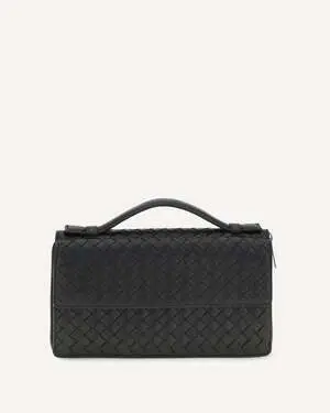 Bottega Veneta Intrecciato Nappa Wallet - Black