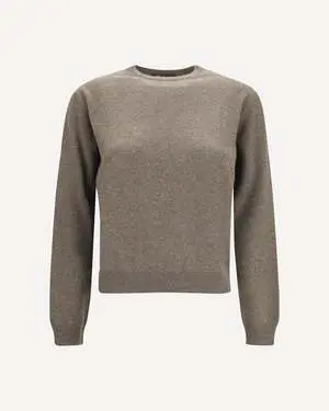 Loro Piana Classic Crewneck Baby Cashmere Sweater - Brown