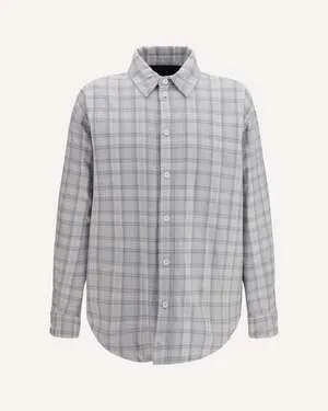 Off-White Padded Checked Shirt Jacket