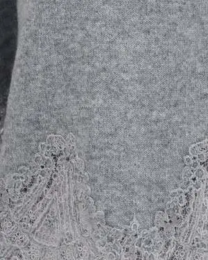 Ermanno Scervino Boat Neck Lace Trim Sweater