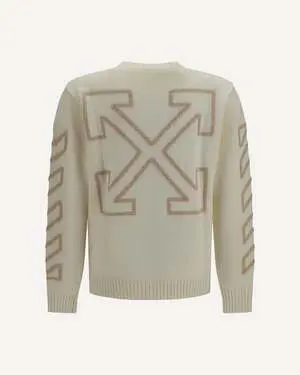 Off-White Arrow Fuzzy Crewneck Sweater