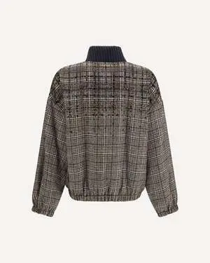 Brunello Cucinelli Padded Jacket With Sequin Details - Beige