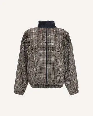 Brunello Cucinelli Padded Jacket With Sequin Details - Beige