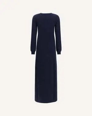 Malo Long Cashmere Crewneck Dress