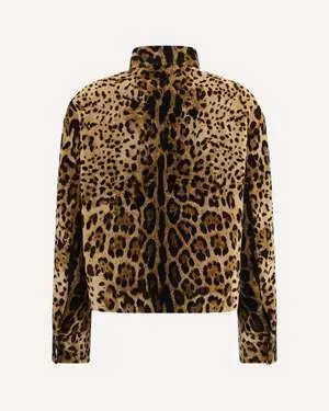 Max Mara Printed Smooth Velvet Boxy Jacket