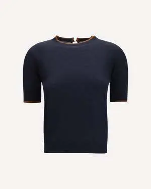 Max Mara Silk And Wool T-shirt - Blue