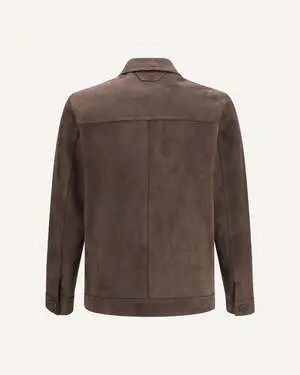 SALVATORE SANTORO Sheepskin Leather Jacket With Button Closure
