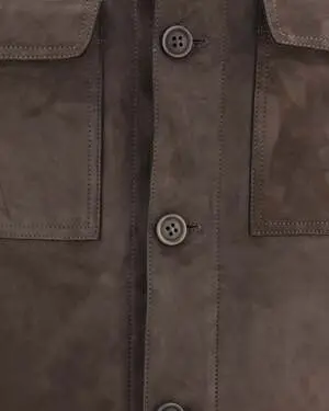 SALVATORE SANTORO Sheepskin Leather Jacket With Button Closure