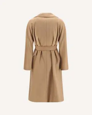 Max Mara Peak Lapel Wool Coat - Beige