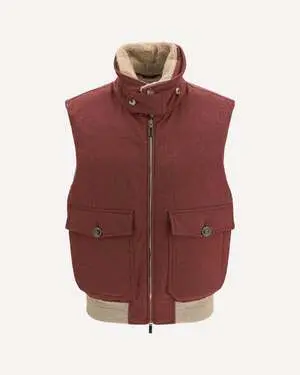Brunello Cucinelli Wool Padded Vest Ale