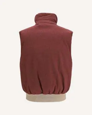 Brunello Cucinelli Wool Padded Vest - Bordeaux