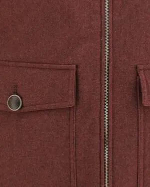 Brunello Cucinelli Wool Padded Vest - Bordeaux