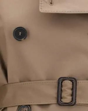 Max Mara Short Water Repellent Twill Trench Coat - Brown