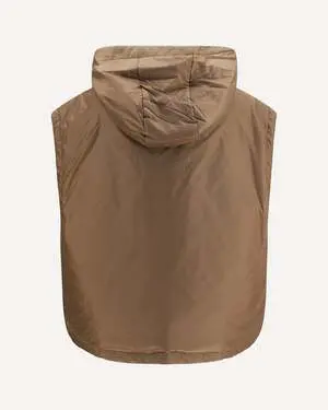 Max Mara Padded Vest With Hood - Brown