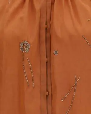FORTE_FORTE Embroidered Voile Shirt - Orange