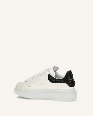 Alexander McQueen Oversized Sneakers With Suede Heel And Crystal Details