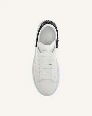 Alexander McQueen Oversized Sneakers With Suede Heel And Crystal Details
