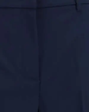 Max Mara Stretch Wool Palazzo Pants - Blue
