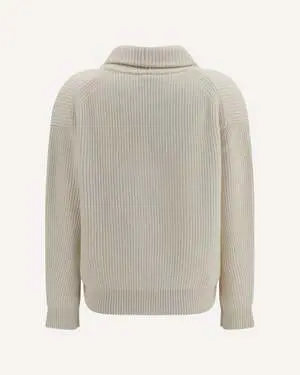 FORTE_FORTE Wool And Cashmere Ribbed Cardigan