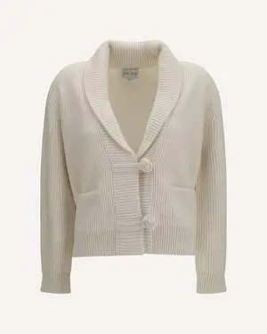 FORTE_FORTE Wool And Cashmere Ribbed Cardigan