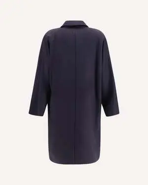 Max Mara Double Breasted Wool Drap Coat