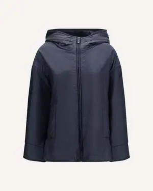 Max Mara Oversized Padded Jacket In Water Repellent Canvas - Blue