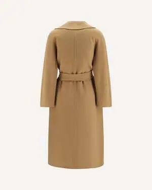 Max Mara Long Robe Coat In Wool, Cashmere And Silk