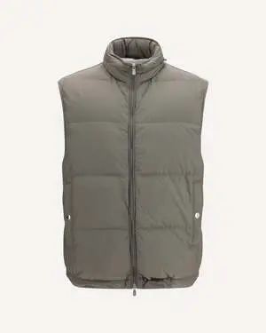 Brunello Cucinelli Leevele Padded Gilet - Grey