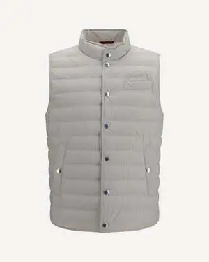 Brunello Cucinelli Quilted Sleeveless Gilet - White