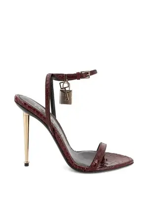 TOM FORD Le Silla Calfskin Stiletto Heel Sandals - Red