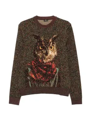 MAISON MARGIELA Wool-blend Sweater With Distressed Hem And Chain Detail - Brown