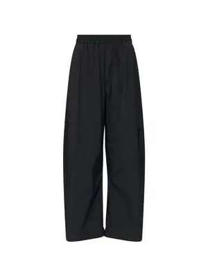 MAISON MARGIELA Drawstring Trousers With Embroidered Logo - Black