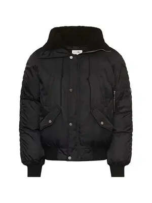 MAISON MARGIELA Hooded Bomber Jacket - Black