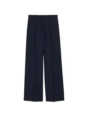 JIL SANDER Wool Canvas Trousers - Blue