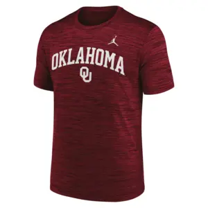 JORDAN Oklahoma Primetime Arch Logo Velocity Brand Dri-fit College T-shirt - Red