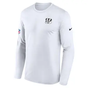 Nike Cincinnati Bengals Alt Legend Small Logo Dri-fit Nfl Long-sleeve T-shirt - White
