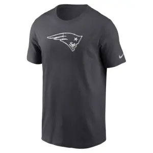 Nike New England Patriots Fractal Logo Nfl T-shirt - Grey