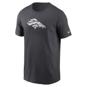 Nike Denver Broncos Fractal Logo Nfl T-shirt - Grey