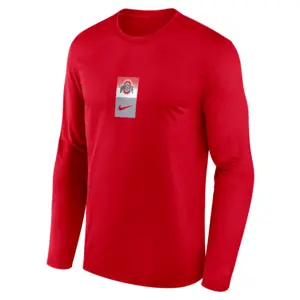 Nike Ohio State Primetime Stack Legend Dri-fit College Long-sleeve T-shirt - Red