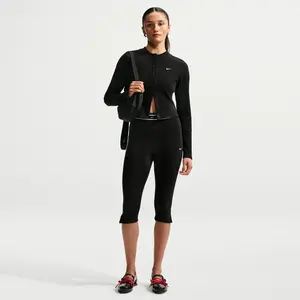 Nike Chill Jersey High-waisted Capri Leggings - Black