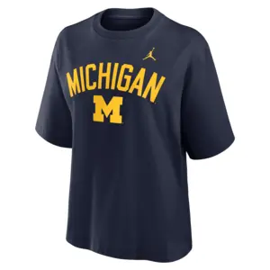 Nike Jordan Brand Michigan Arch Over Logo Boxy T-shirt - Blue