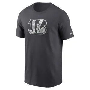 Nike Cincinnati Bengals Fractal Logo Nfl T-shirt - Grey