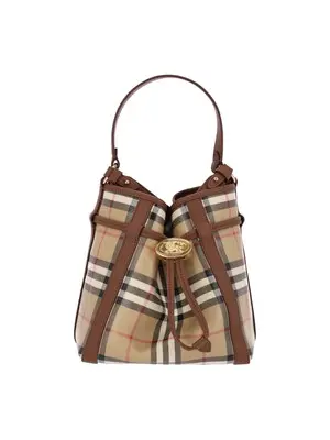 Burberry Mini Bucket Bag "check - Beige